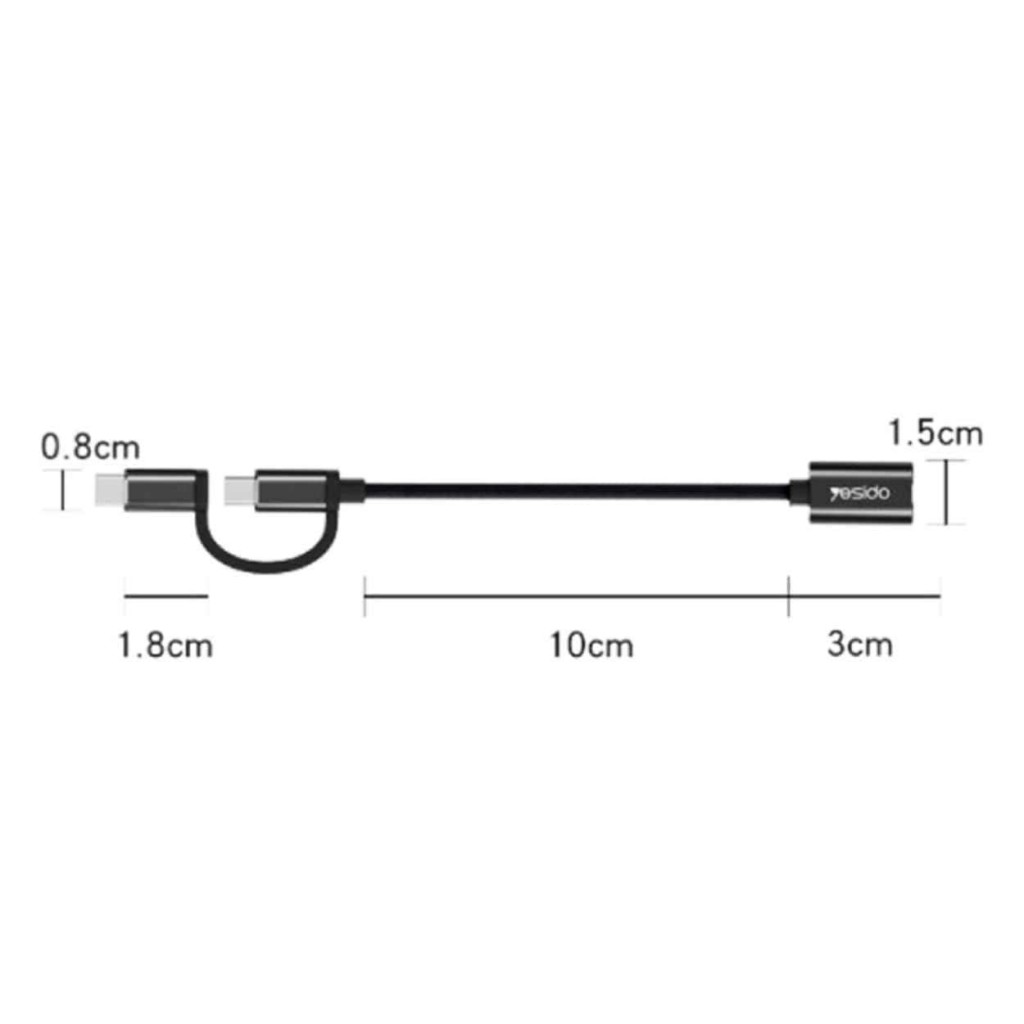 تبدیل OTG Type-C / microUSB یسیدو Yesido GS02